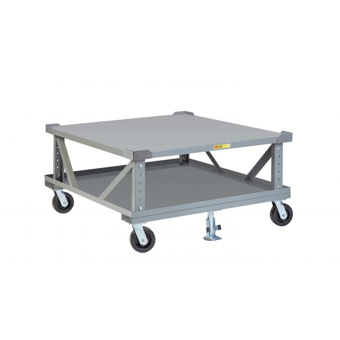 Little Giant Mobile Pallet Stand with Lower Deck - Load Retainers ...