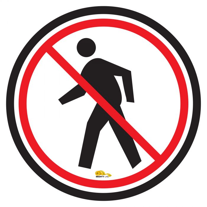 No Pedestrian Floor Sign - Floor Marking Sign, 12" NoPedestrian12