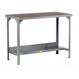 Little Giant Welded Steel Workbench with Hardboard Top and Lower Shelf ...